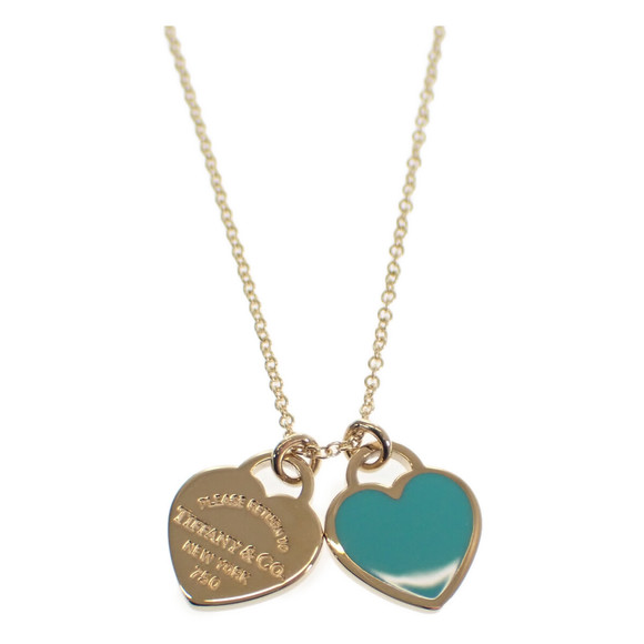 Tiffany & Co. | Bags | Tiffany Mini Double Heart Tag Necklace Tiffany ...